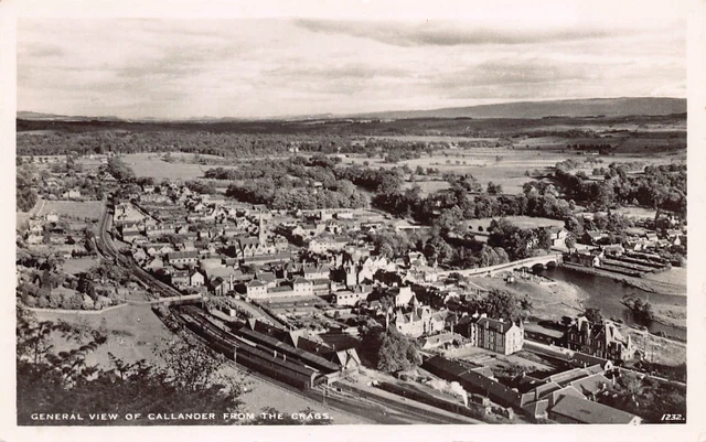 RAILWAY STATION GENERAL View Of Callander From The Crags RP Scotland ...