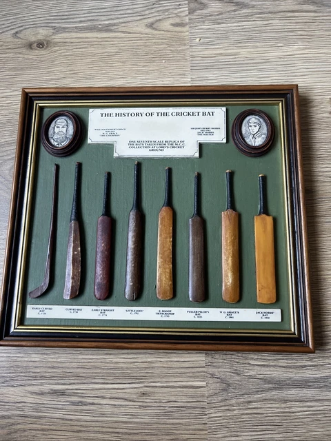 VINTAGE THE HISTORY Of The Cricket Bat 1720- 1930 One seventh Scale ...