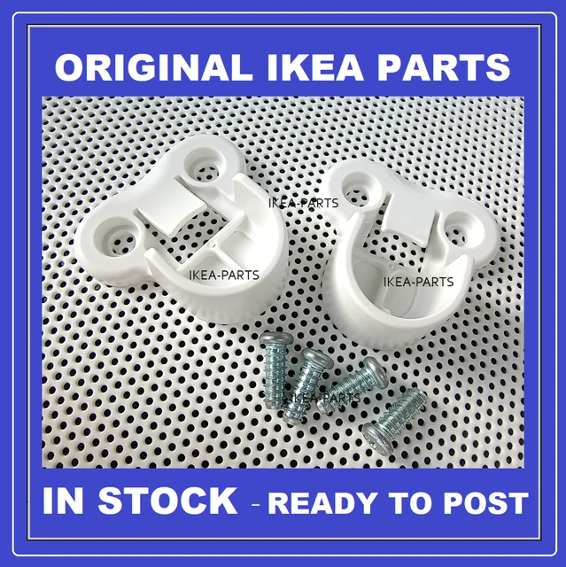 IKEA PAX WARDROBE Brackets Clips For Komplement Hanging Rail White ...