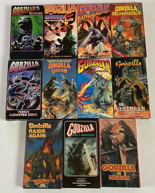 GODZILLA MOVIE VHS Video 11 Lot Ghidora Megalon Monster Zero Gigan ...