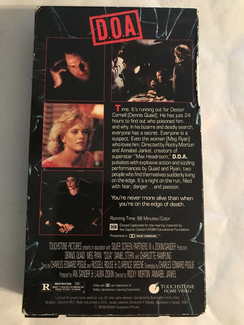 D.O.A. DENNIS QUAID, Meg Ryan Vhs EUR 6,80 - PicClick DE