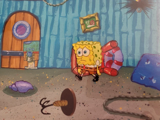 SPONGEBOB SQUAREPANTS ORIGINAL Production Cel Cell Drawing Animation ...