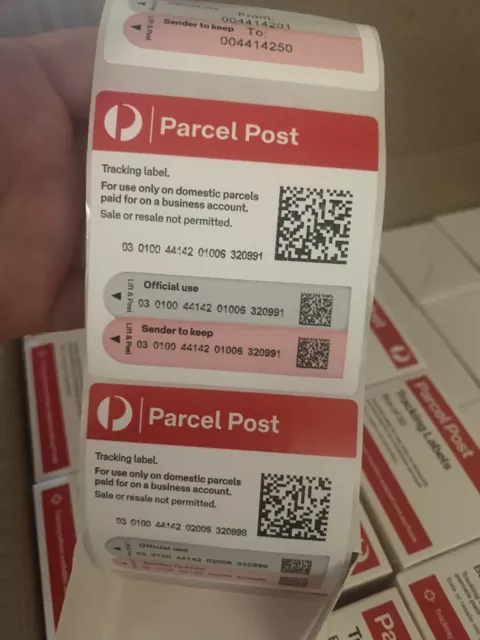 AUSTRALIA POST PARCEL Post Tracking Labels Proof Delivery Domestic ...