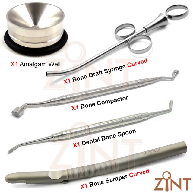 DENTAL IMPLANT BONE Spoon Campactor Packer Graft Syring Graft Surgery ...