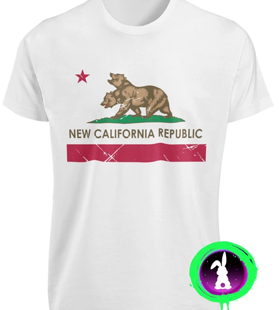 FALLOUT NEW CALIFORNIA Republic Flag T-SHIRT Funny Bear Video Game ...