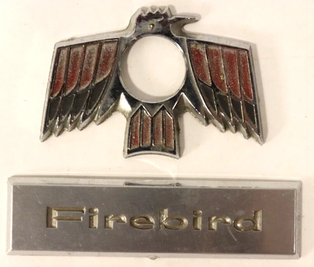 VINTAGE ORIGINAL 3& Pontiac Firebird Metal Car Emblems Decal E9 $28.80 ...