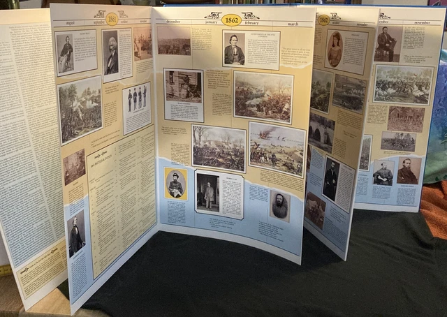 VINTAGE “THE CIVIL War Wall Chart Book” Historic Visual Aid £9.96 ...