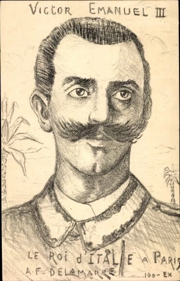 KÜNSTLER AK VITTORIO Emanuele III., König Viktor Emanuel III. von ...