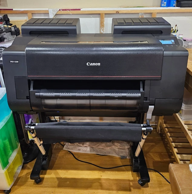 CANON IMAGEPROGRAF PRO-2100 SR inc 2 Extra Spools, Paper & Custom Print ...