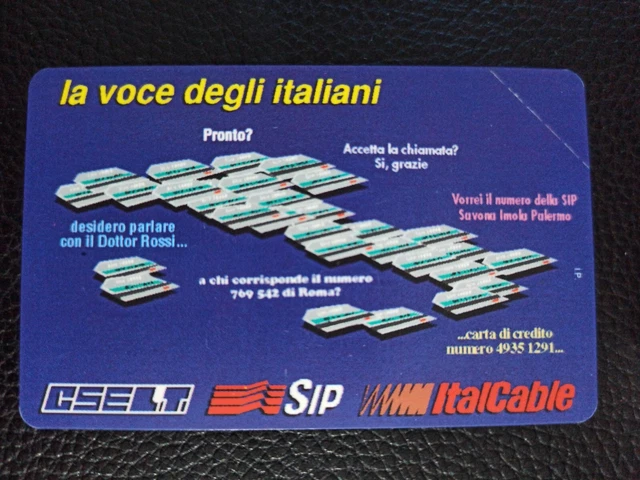 SCHEDE TELEFONICHE SIP scheda Rara "OMAGGIO" ITALCABLE CSELT NUOVA EUR 15,99 - PicClick FR