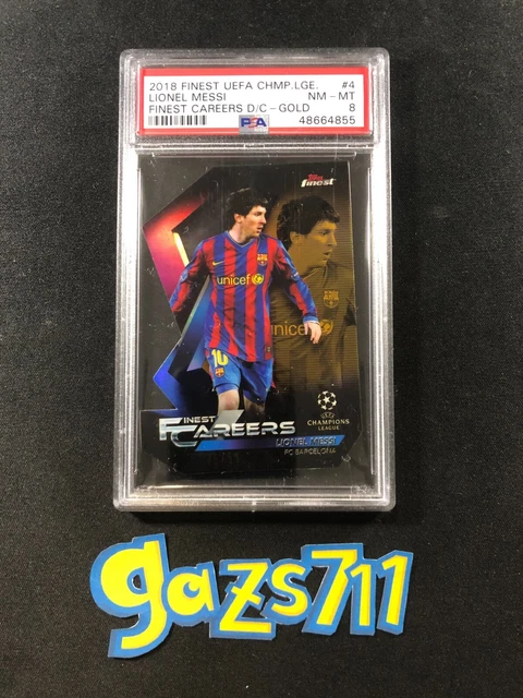 PSA 8 - Lionel Messi 2018 Topps Finest UCL Finest Career #4 GOLD /50 ...
