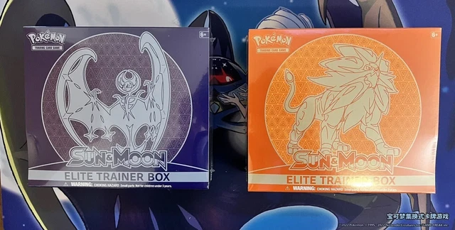 POKEMON ELITE TRAINER Box Sun and Moon Base Sealed ETB Set of 2 Factory ...