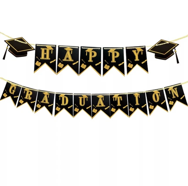 GRADUATION BANNER BUNTING Backdrop Photo Booth Props Graduation ...