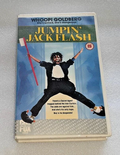 JUMPIN' JACK FLASH VHS Video Cassette Ex Rental Big Box CBS/FOX Whoopi ...