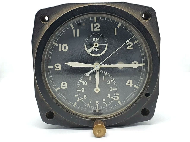 MILITARY LEMANIA 8DAY AIRCRAFT CLOCK Camerer Cuss London ᗑUltraRare ...