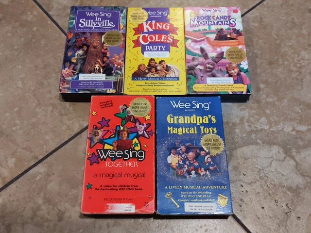 VINTAGE WEE SING Silly Songs VHS Lot Live Action Musical Kids Show £45. ...