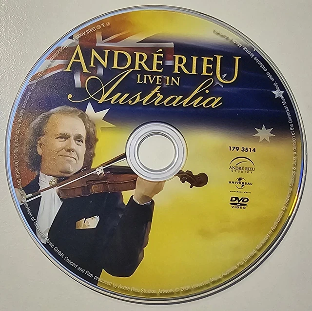 * ANDRÉ RIEU: Live in Australia ~ DVD ~ Region 4 ~ PAL ~ Disc Only ~ FREE post! $2.95 - PicClick AU