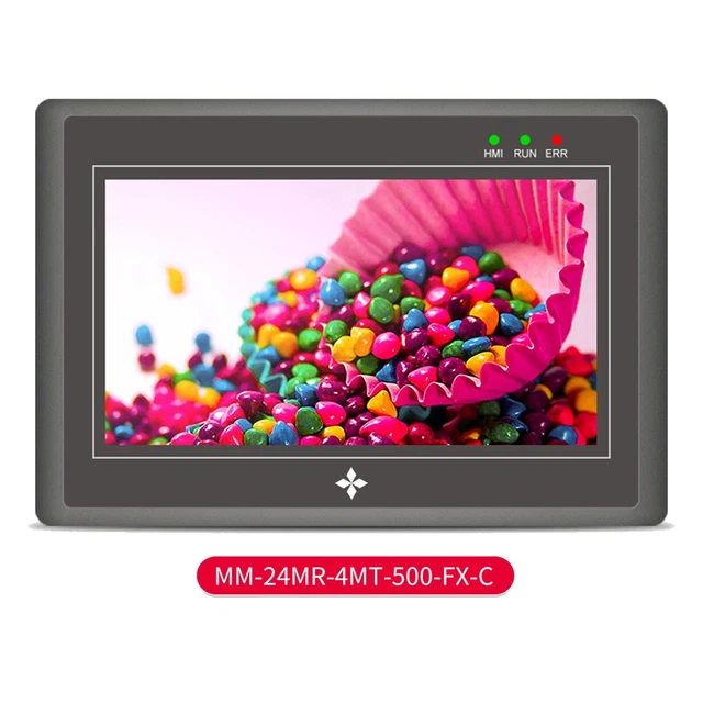 5& PLC CONTROLLER Programmable Logic Controller HMI Touch Screen For ...