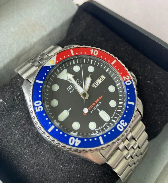 VINTAGE SEIKO SKX009J1 Automatic Diver Watch 7S26-0020 Pepsi £392.27 ...