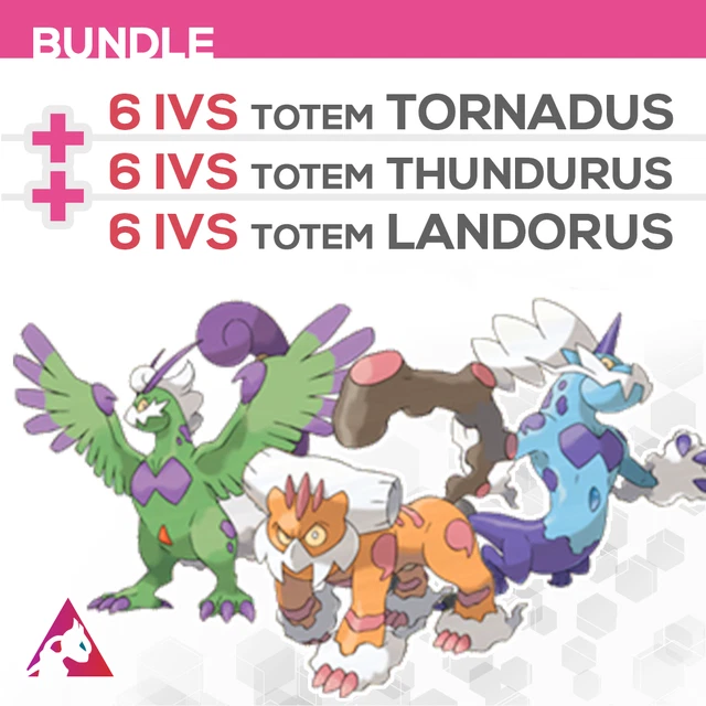 POKÉMON SCARLET & Violet - 6 IV TORNADUS + THUNDURUS + LANDORUS TOTEM ...