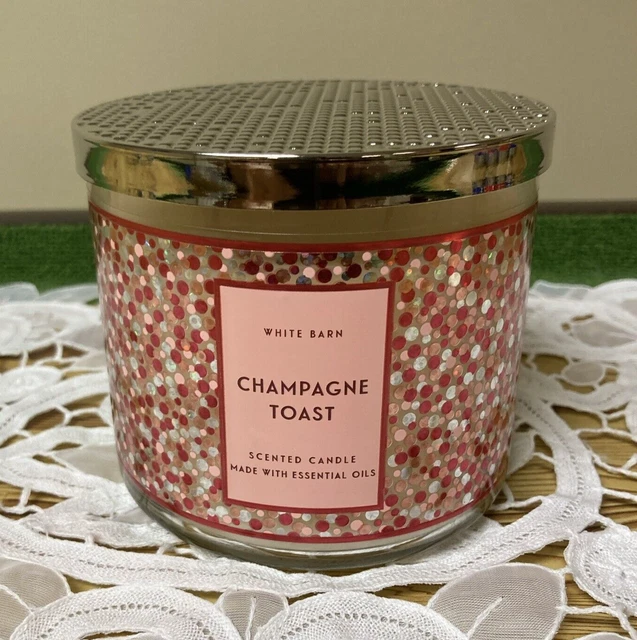 BATH & BODY Works White Barn CHAMPAGNE TOAST 3-Wick Scented Candle ~ 14 ... BATH & BODY Works White Barn CHAMPAGNE TOAST 3-Wick Scented Candle ~ 14 ...