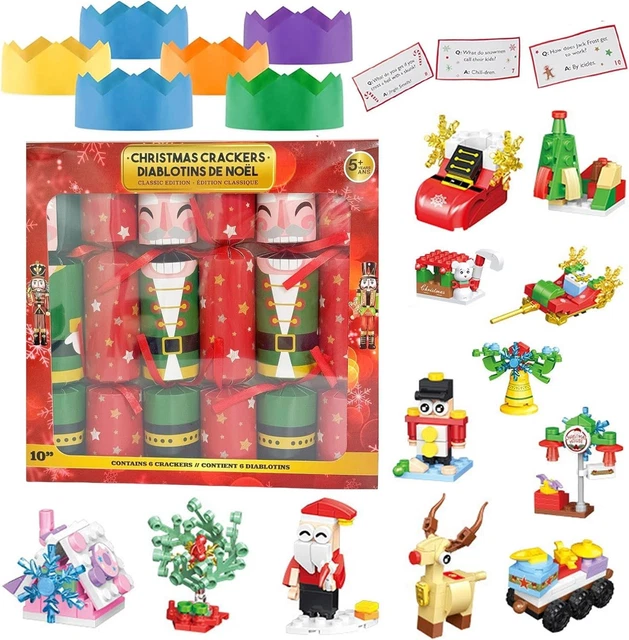 LUXURY CHRISTMAS CRACKERS Pack of 6 with Santa Gifts and Party Hats £16 ...