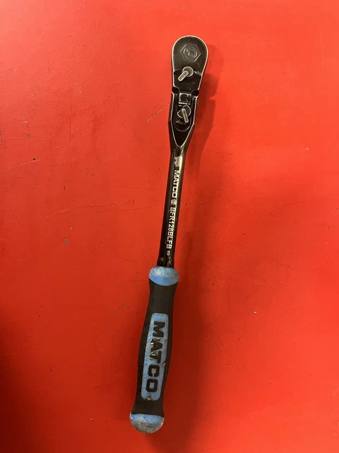 MATCO TOOLS 3/8 Locking Flex Head Ratchet 12.5 Inch Black Chrome Blue ...