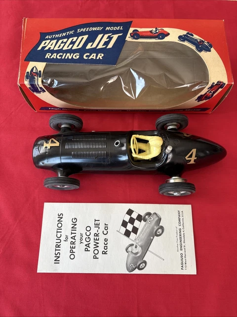 VINTAGE PAGCO POWER-JET Race Car With Box & Instructions Cox Tether Wen ...