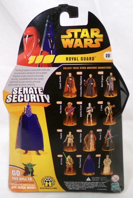 STAR WARS EL Venganza de los Sith #23 Figura Azul Royal Guard 3.75 ...
