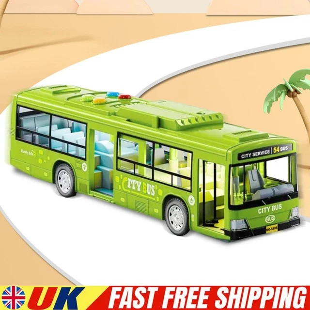 ELECTRIC CITY BUS Toy Openable Door School Bus Toy for Boys Girls ...