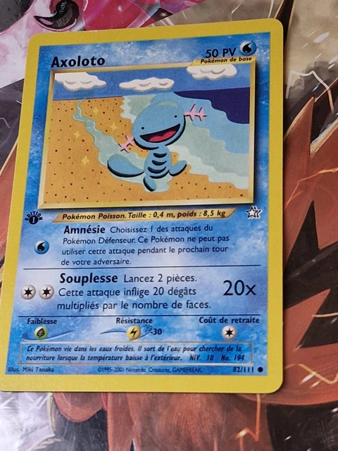 CARTE POKÉMON AXOLOTO 82/111 [PREMIERE EDITION 1] - Neo Genesis Wizards (vf) EUR 10,00 - PicClick FR
