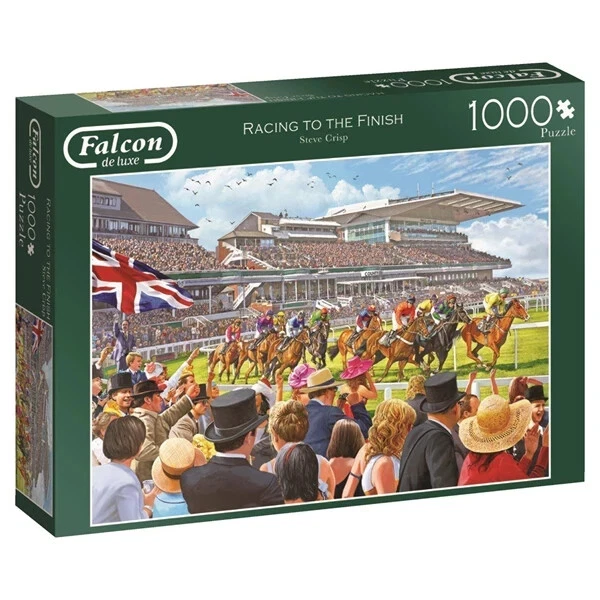 FALCON DE LUXE 'Racing To The Finish' 1000 Piece Jigsaw £4.99 - PicClick UK