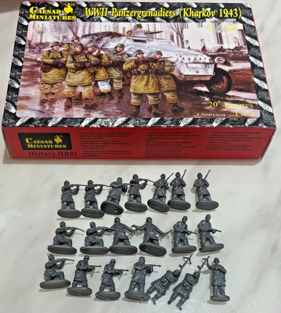 CAESAR MINIATURES HB01 WW2 German Panzergrenadiers (Kharkhov 43) Mint ...