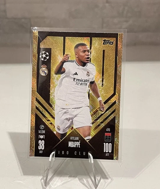 KYLIAN MBAPPE 100 Club Match Attax 2024 2025 24/25 Football Card Real ...