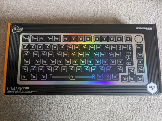 GLORIOUS GMMK PRO Mechanical Keyboard - ISO Layout - White Ice £86.00 ...