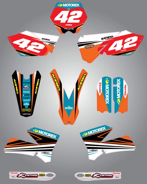 CUSTOM GRAPHICS Full Kit - Strike Style / stickers to fit KTM 85 2006 ...