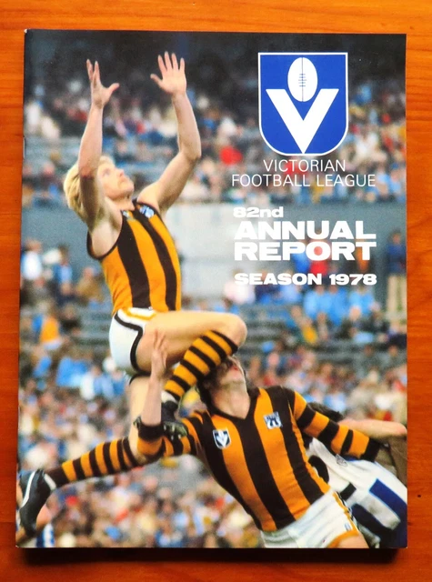 1978 VICTORIAN FOOTBALL League Vfl - Annual Report $19.95 - PicClick AU