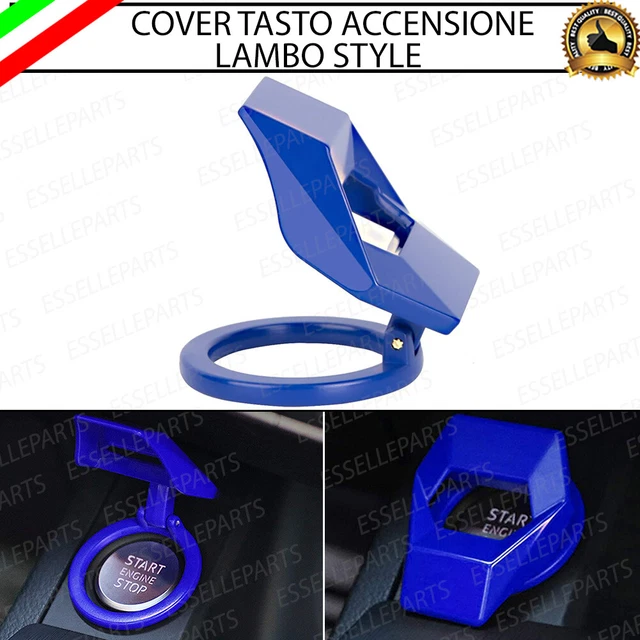 COVER PULSANTE ACCENSIONE Start Lambo Style Blu In Metallo Per Vw Taigo ...