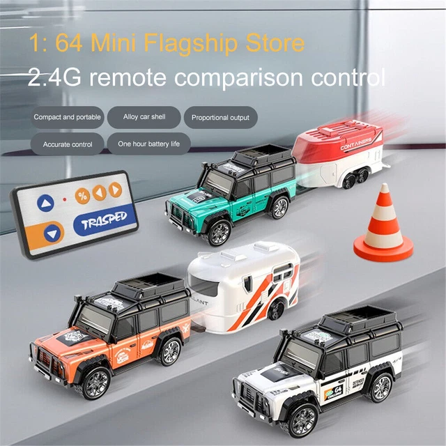 MINI RC DRIFT Car, 1/64 Scale Alloy Truck, Remote Control 4x4 Off-Road ...