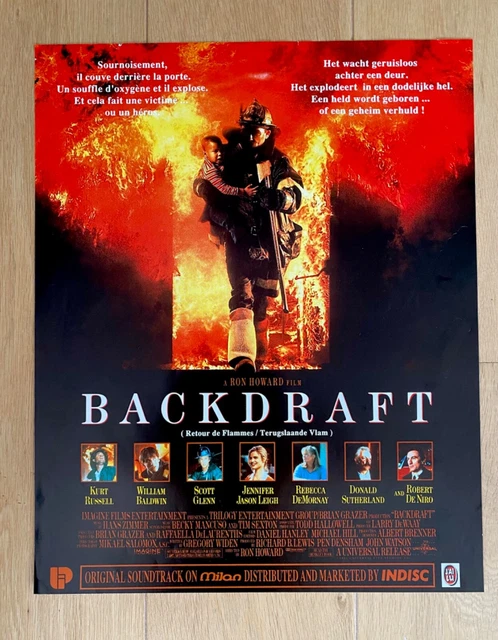 BACKDRAFT KURT RUSSELL,ROBERT DE NIRO affiche cinema Belge ORIGINALE ...