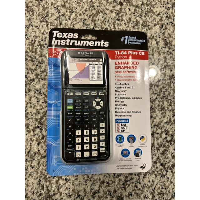 TI-84 PLUS CE Enhanced Graphing PYTHON Calculator - BRAND NEW - FACTORY ...