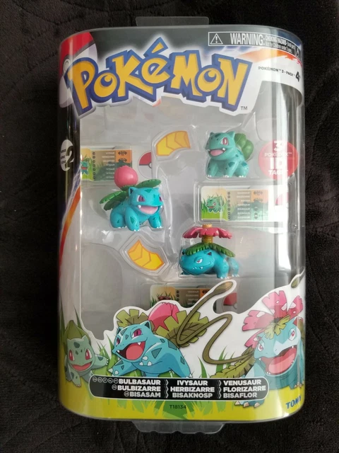 ANIME TOMY POKEMON Evolution 3-Pack Bulbasaur, Ivysaur, Venusator ...