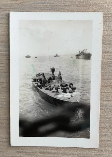 ORIGINAL WW2 WWII Photo US Navy Patrol Torpedo PT Boat At Battle Of ...