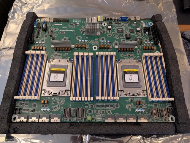 ASROCK RACK ROME2D32GM-2T Dual Cpu Server Motherboard + Tpm2-S Module ...