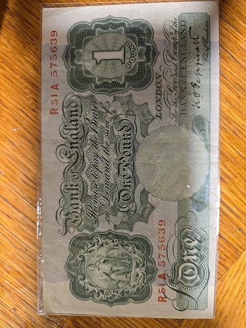 VINTAGE, £1 POUND Bank Of England British Banknote, Kenneth Peppiatt, £ ...