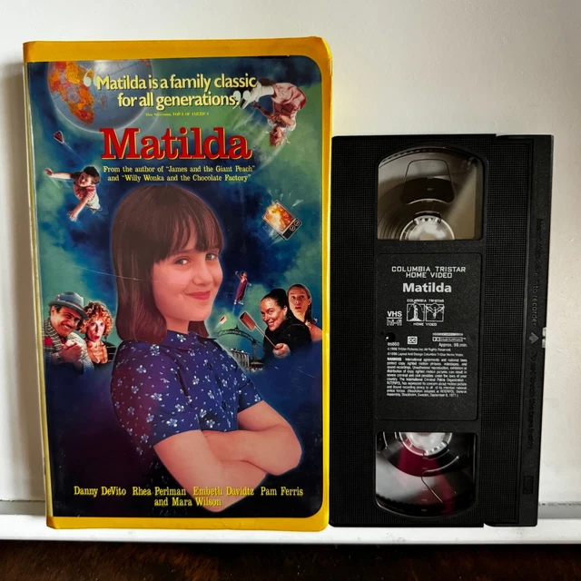 MATILDA 1996 VHS Tape TriStar Pictures Mara Wilson, Danny DeVito Comedy ...