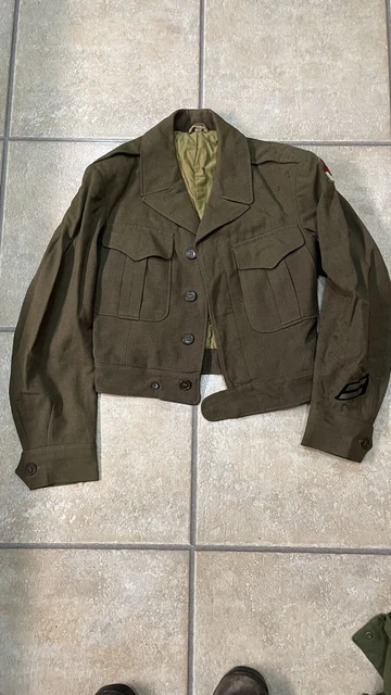 WW2 U.S ARMY 1944 Dated Wool Uniform Ike Battledress Jacket 36R £45.00 ...