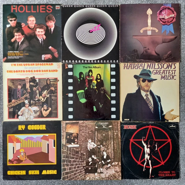 8 X LPS The Who Yes Album Queen Jazz Rush etc Vinyl Job Lot Prog Rock ...