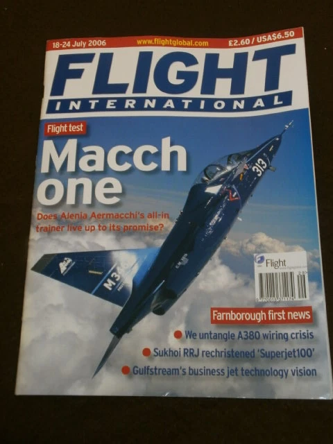 FLIGHT INTERNATIONAL # 5045 - Alenia Aermacchi Test - July 18 2006 £6. ...