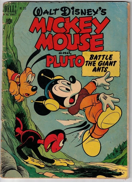 MICKEY MOUSE AND PLUTO BATTLE THE GIANT ANTS / FOUR COLOR # 279 (DELL ...